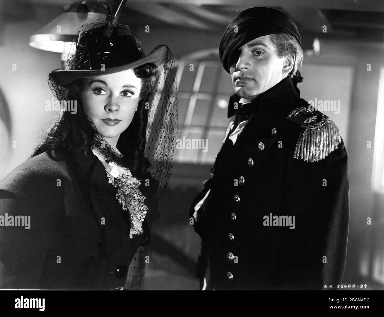 VIVIEN LEIGH as Emma, Lady Hamilton and LAURENCE OLIVIER as Nelson in ...