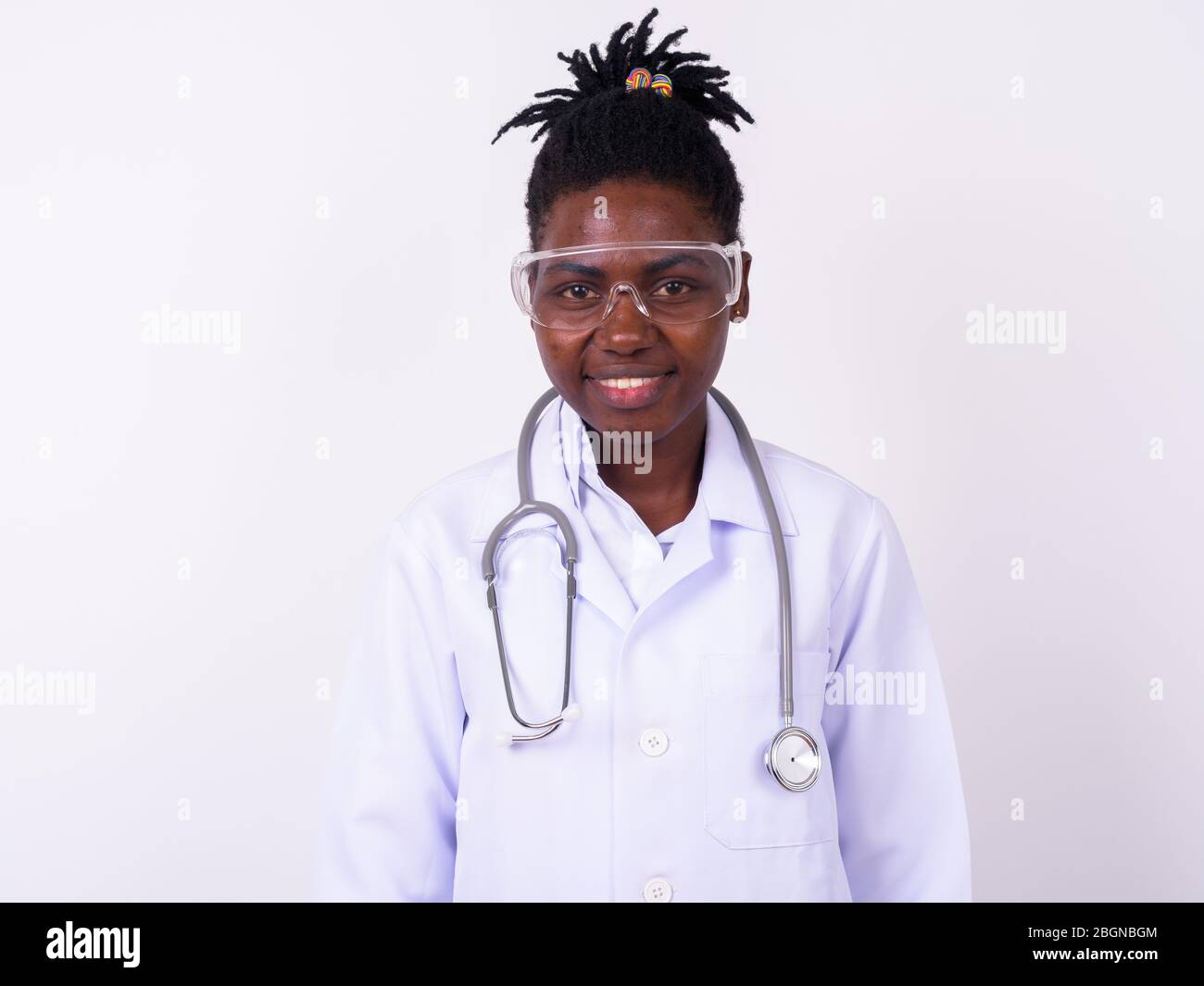 Portrait of young beautiful African woman doctor Stock Photo - Alamy