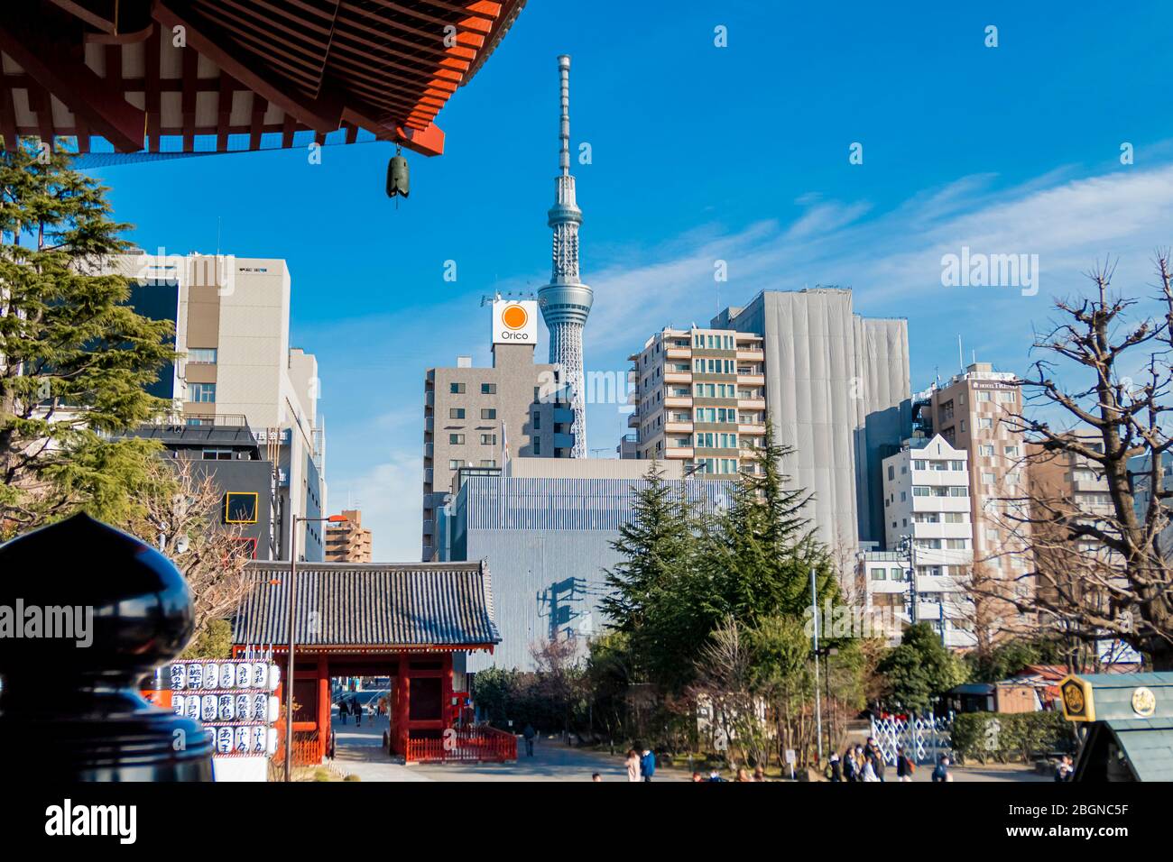 The Tokyo Sky Tree tower which could be seen from Asakusa temple. Both ...