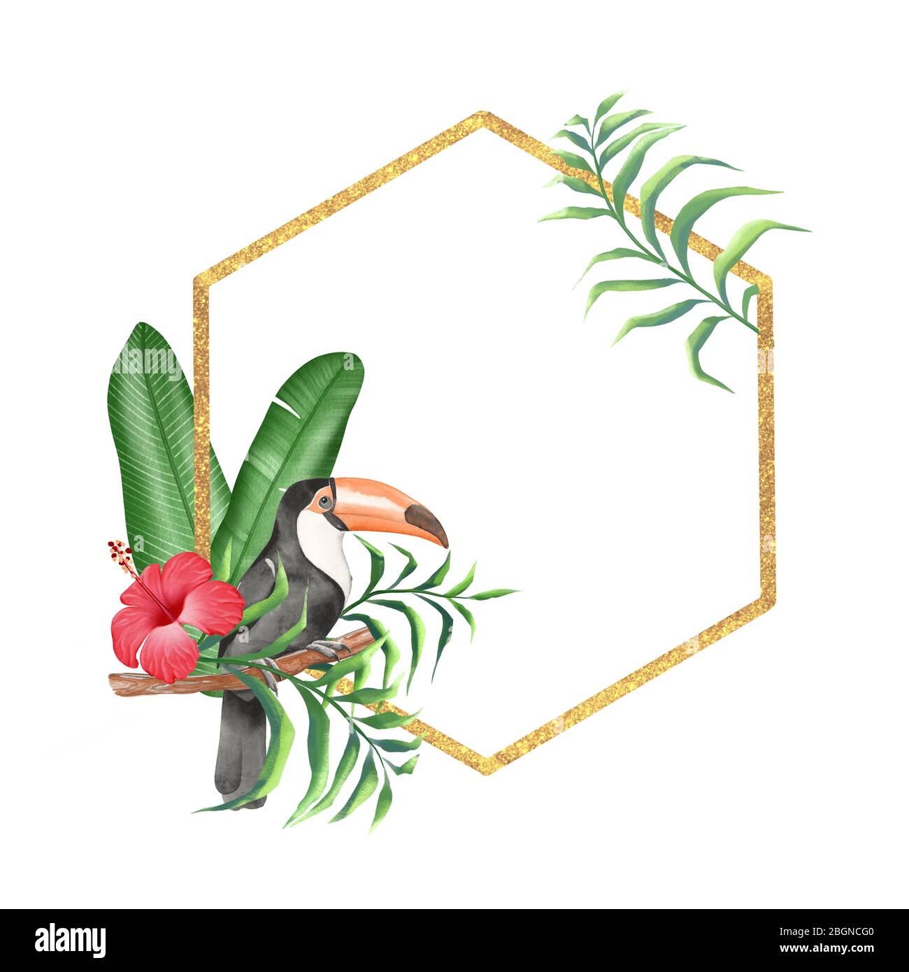 Decorative circular frame tropical hi-res stock photography and images ...