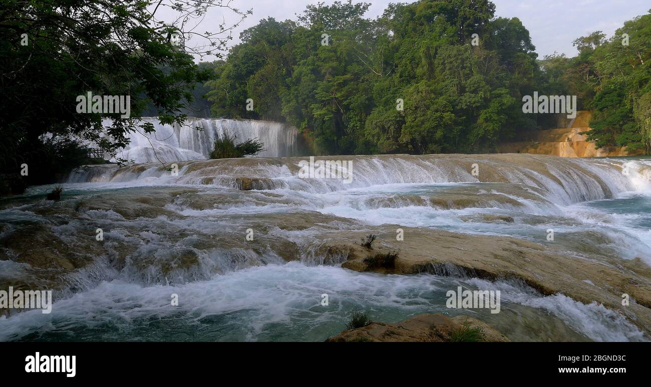 Agua Azul Waterfall, Yucatan, Mexico Stock Photo - Alamy