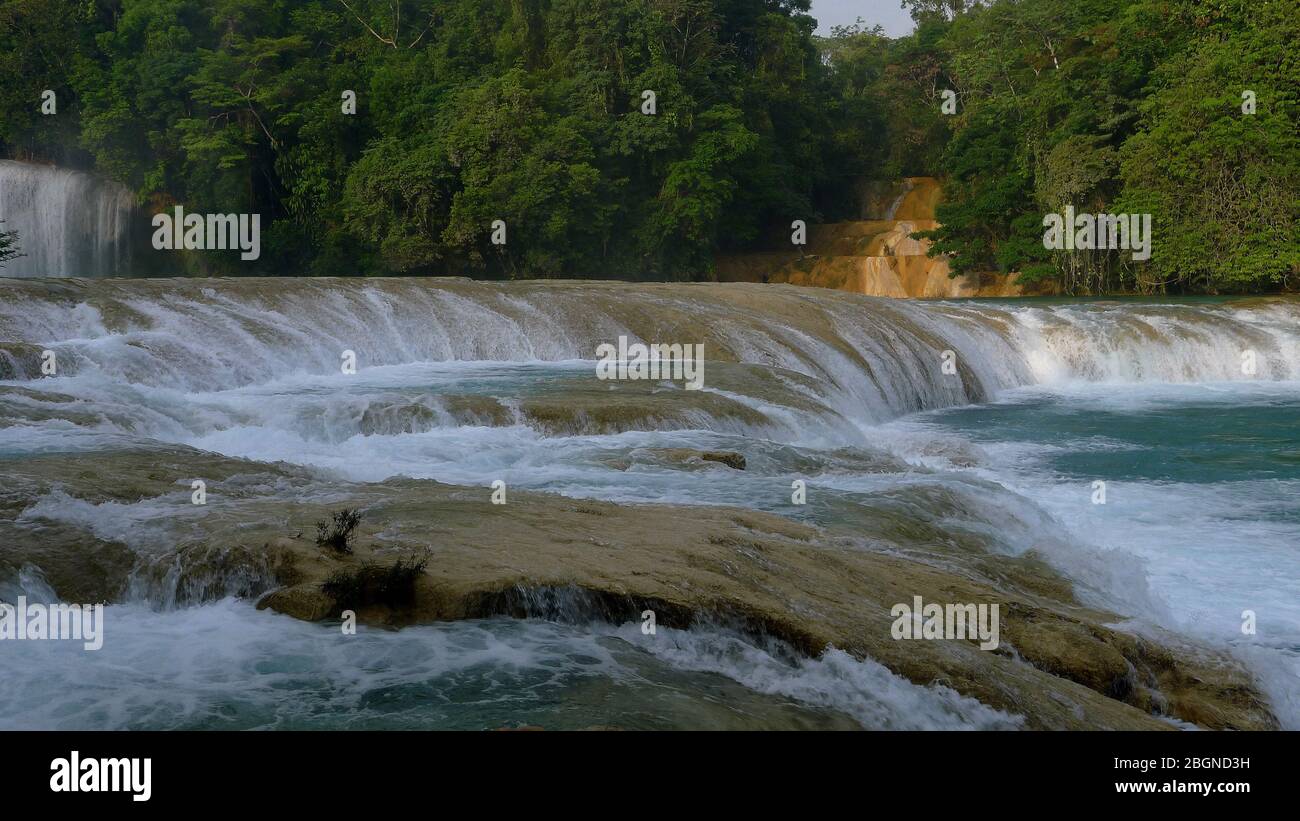 Agua Azul Waterfall, Yucatan, Mexico Stock Photo - Alamy