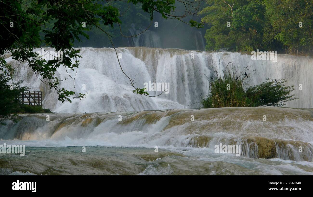 Agua Azul Waterfall, Yucatan, Mexico Stock Photo - Alamy