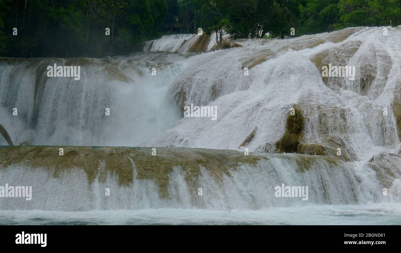 Agua Azul Waterfall, Yucatan, Mexico Stock Photo - Alamy