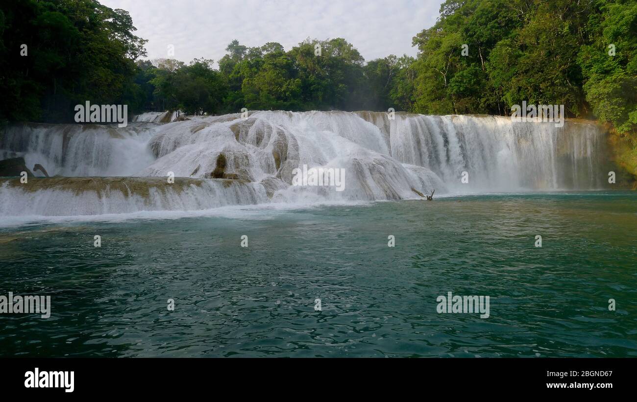 Agua Azul Waterfall, Yucatan, Mexico Stock Photo - Alamy
