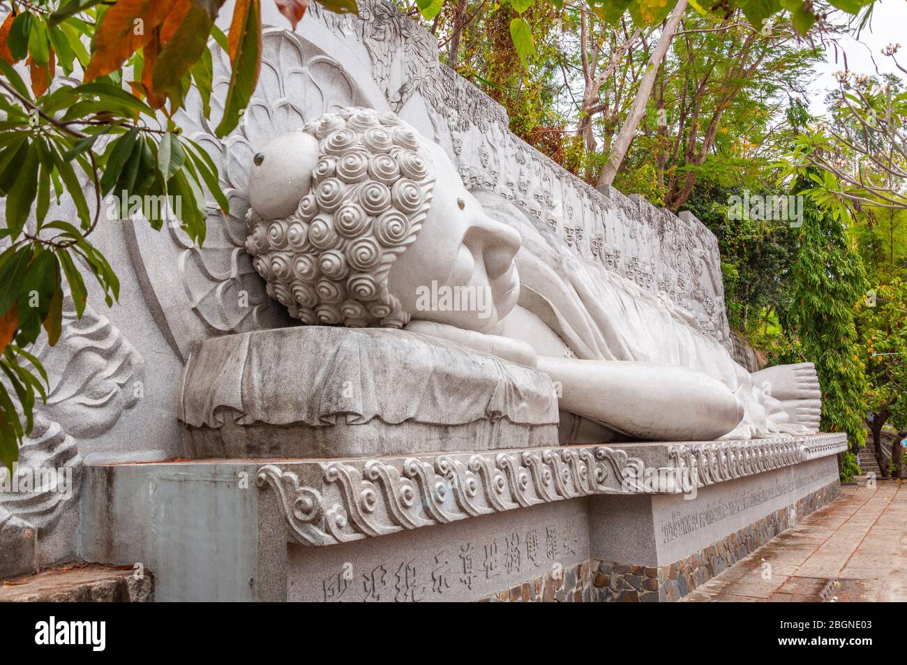 Nha Trang, Vietnam - March 20, 2019: Statue of a Reclining Buddha in ...