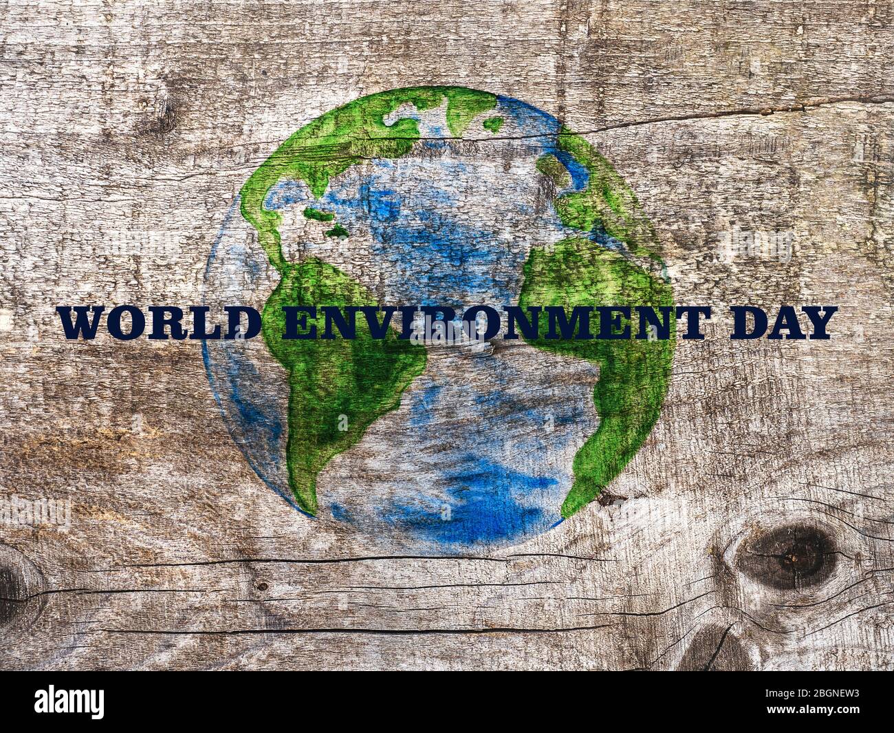World Environment Day. Greeting card. Close up Stock Photo - Alamy