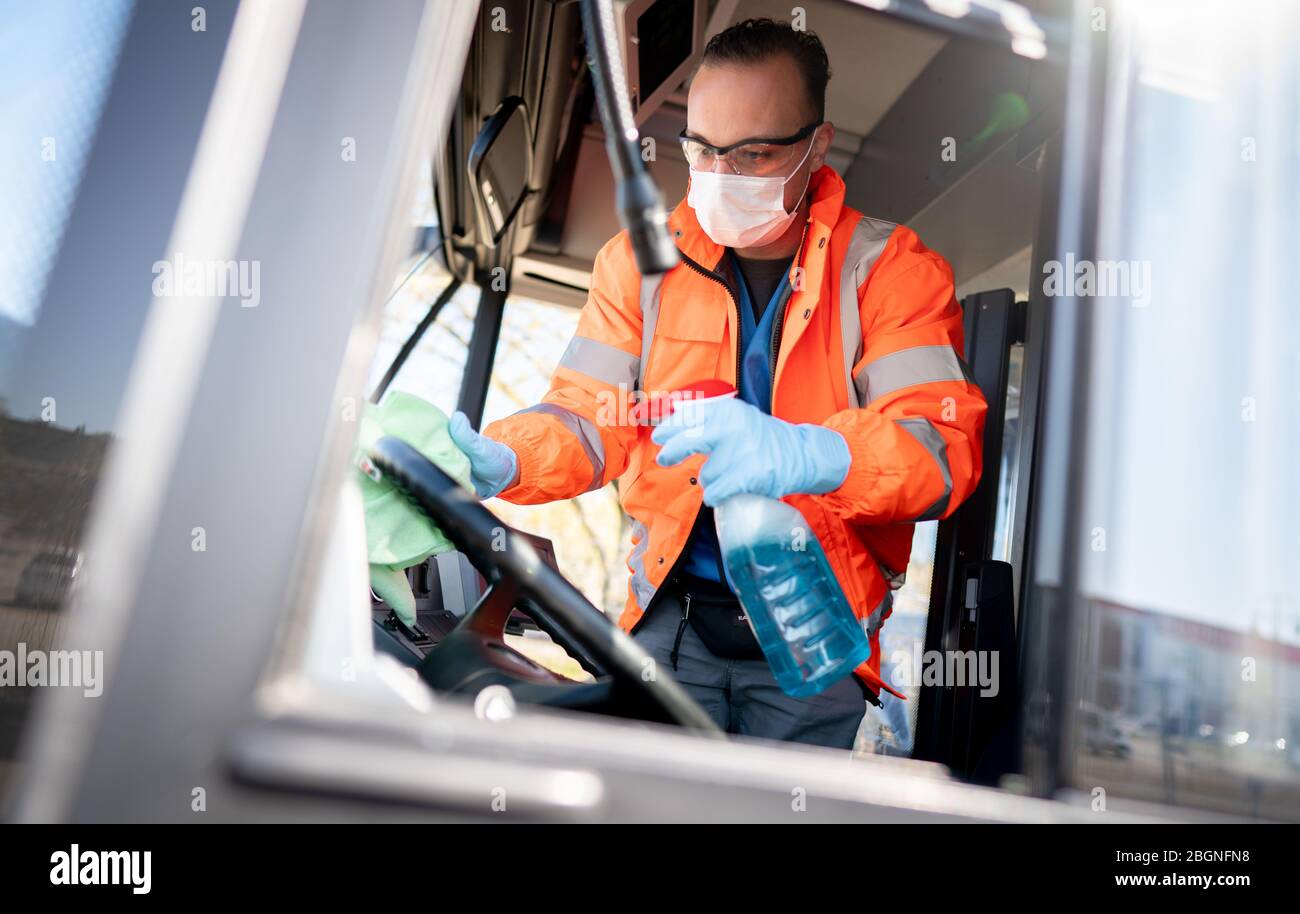 Bus drivers cab hi-res stock photography and images - Alamy