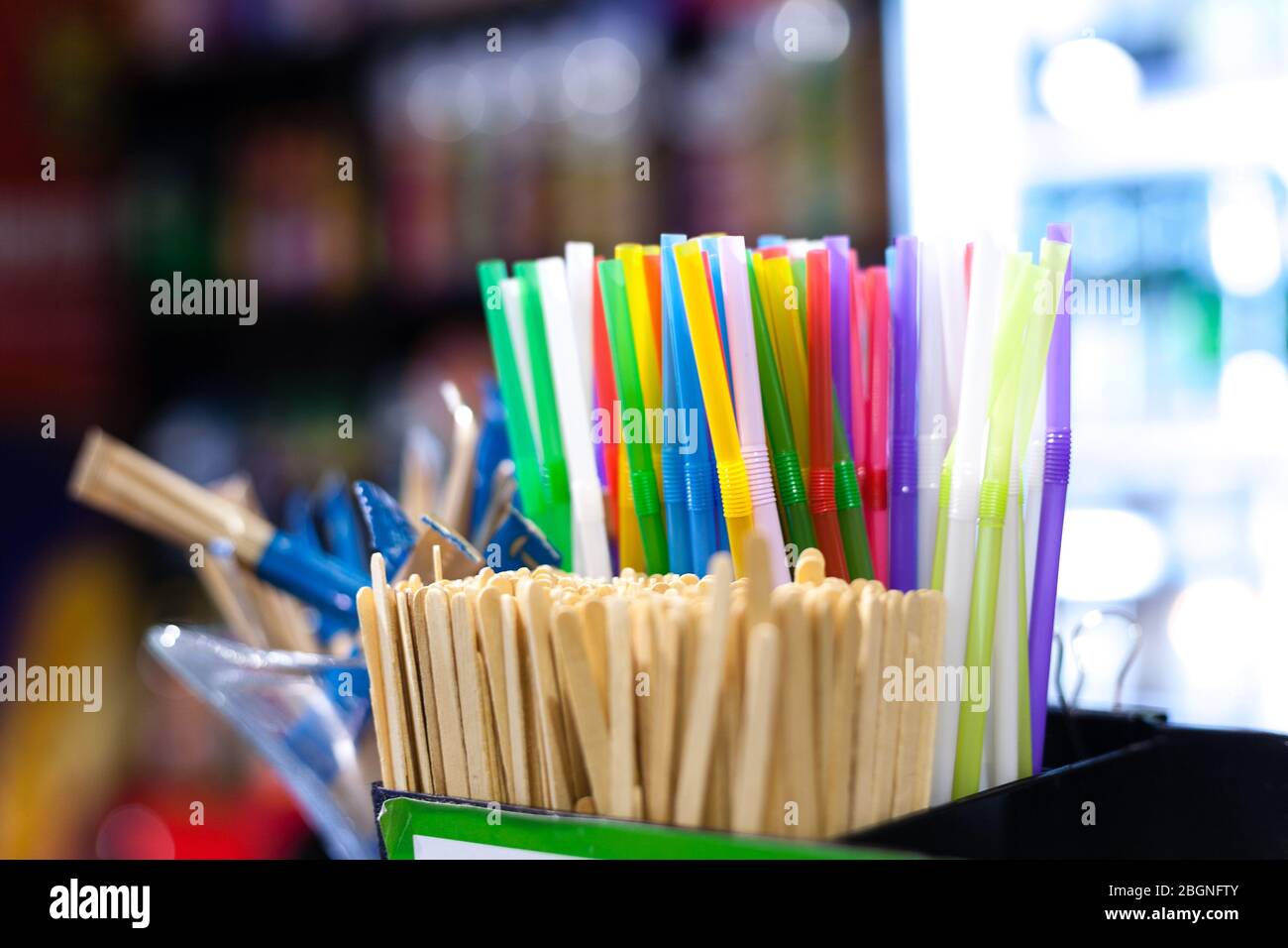 Plastic straw drink stirrer hi-res stock photography and images - Alamy