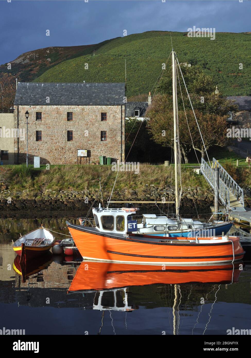 Fishing boats in Helmsdale Harbour, Sutherland, Highland Scotland Stock ...