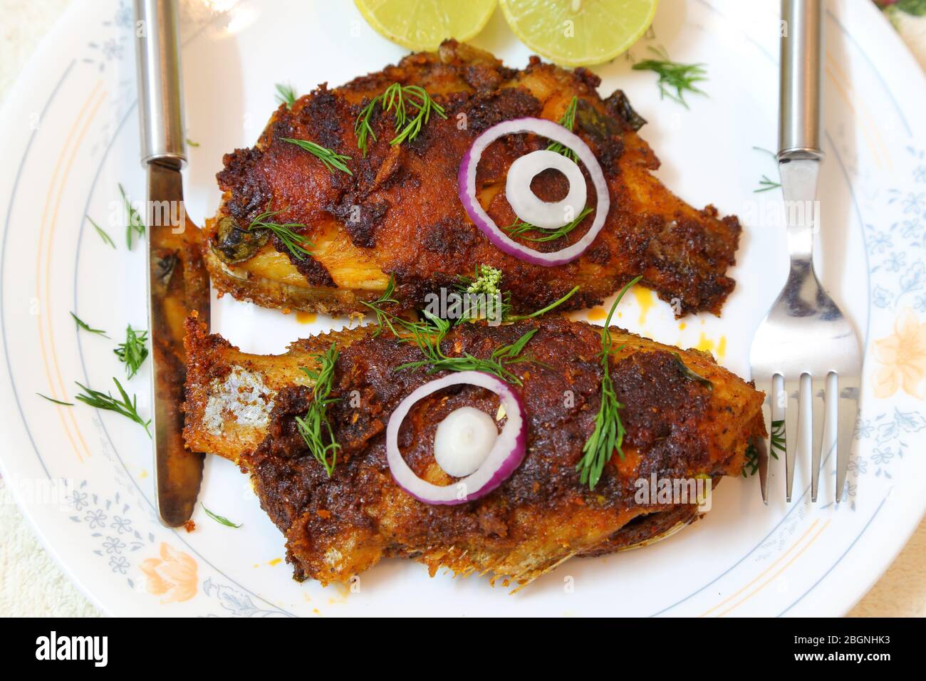 Tasty and spicy fish fry from Indian cuisine Stock Photo - Alamy