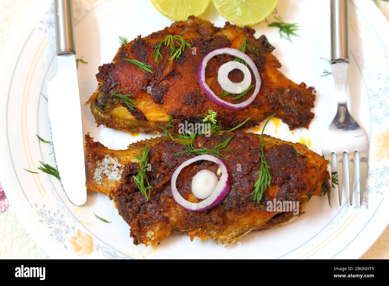 Tasty and spicy fish fry from Indian cuisine Stock Photo - Alamy
