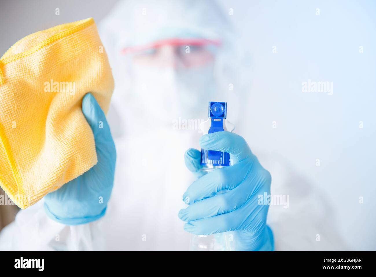 Close-up spray for disinfecting and cleaning surface of viruses and ...