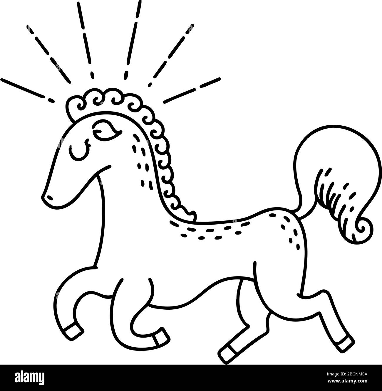 Prancing black horse Stock Vector Images - Alamy