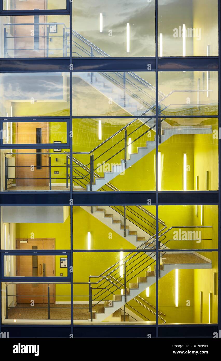 Stairwell of the Network Rail offices at George Stevenson House, York ...