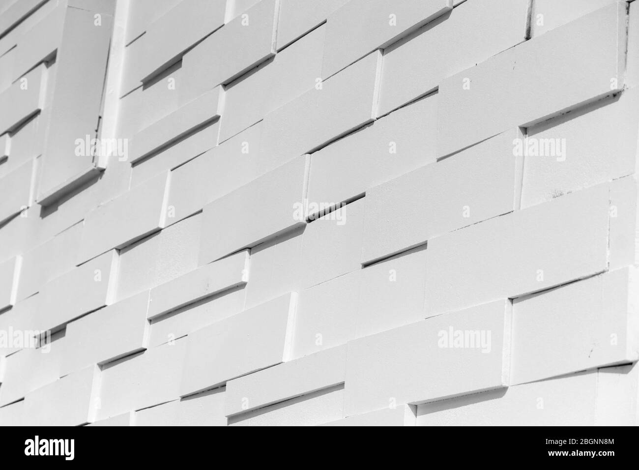 diagonally angle block white brick wall exterior architecture abstract ...