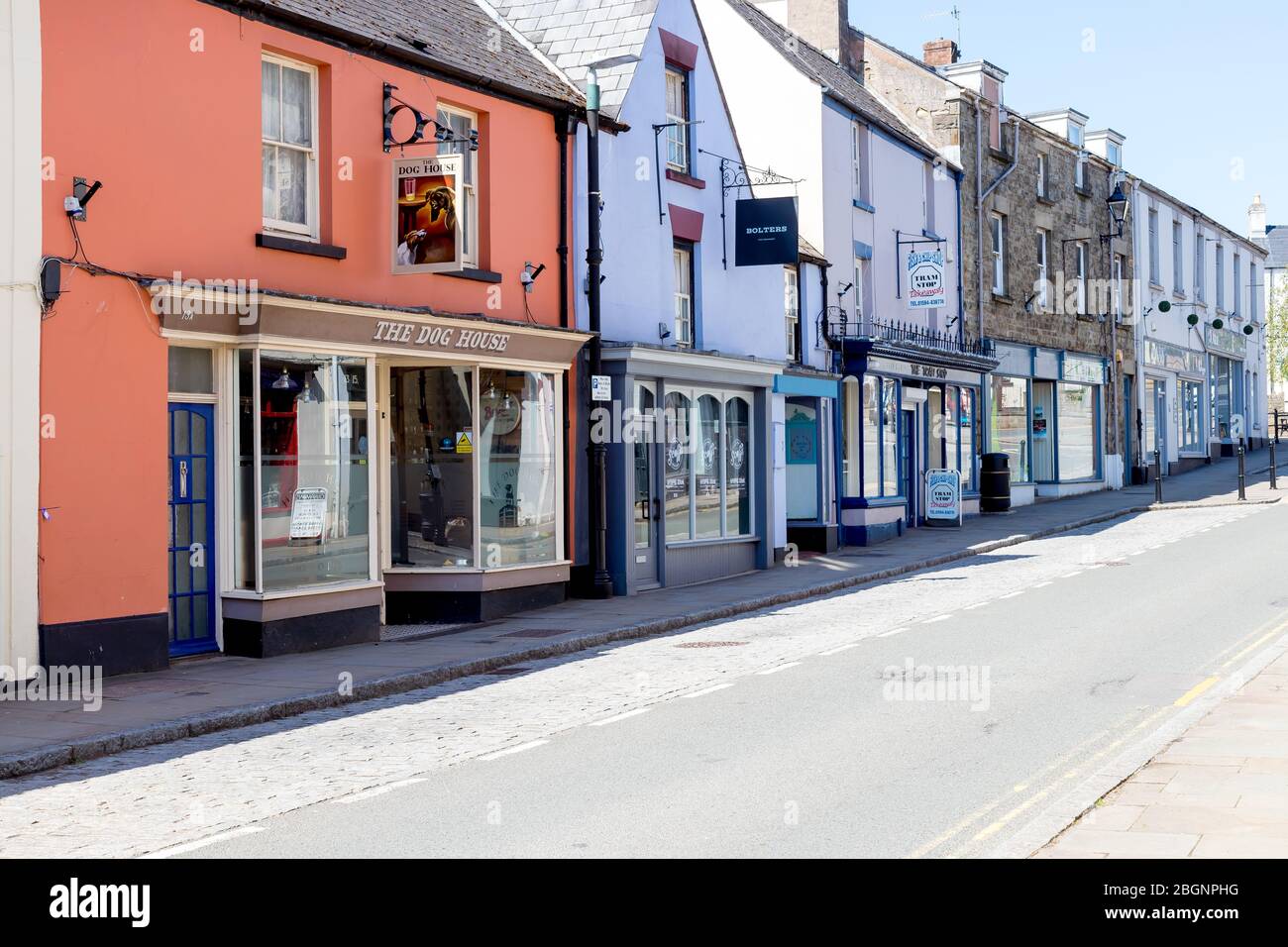 St Johns Street, Retail premises, Coleford, Gloucestershire Stock Photo ...