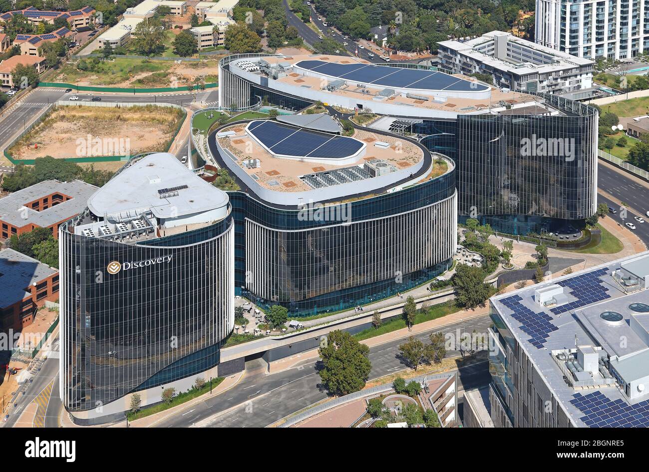 Aerial photo of Sandton CBD Stock Photo - Alamy