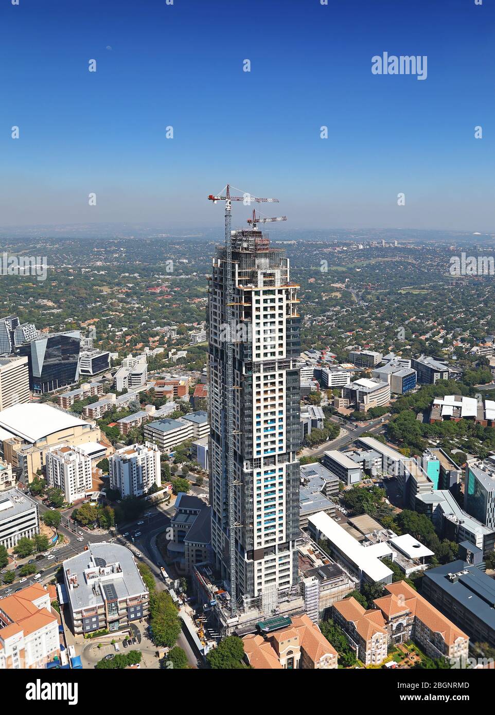Aerial photo of Sandton CBD Stock Photo - Alamy