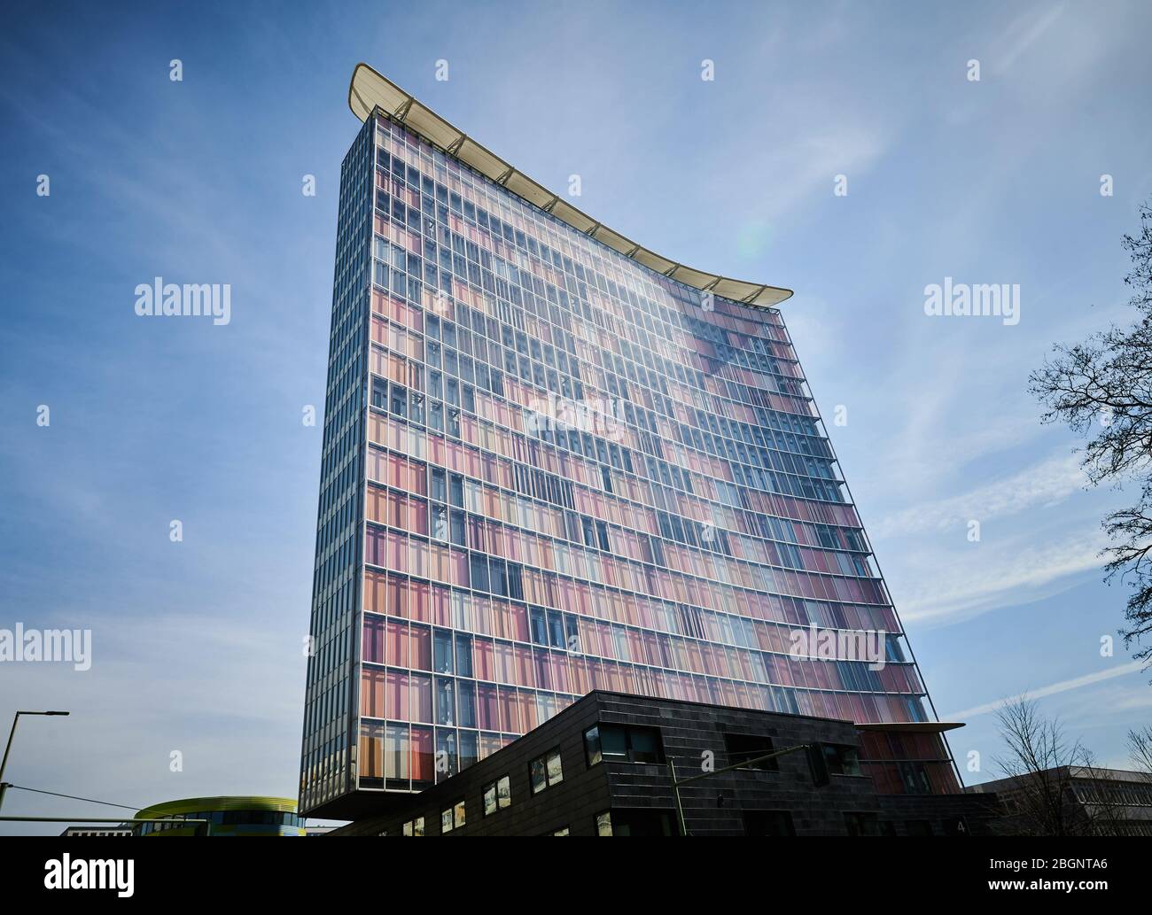 Berlin, Germany. 10th Apr, 2020. The GSW high-rise was built according ...