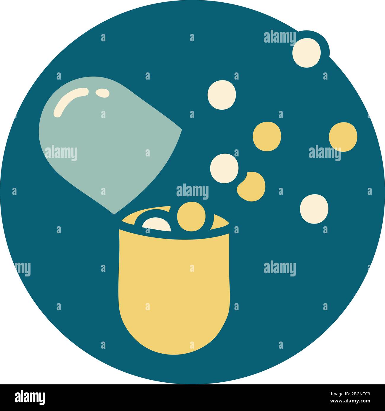 icon of burst open medical capsule pill Stock Vector Image & Art - Alamy
