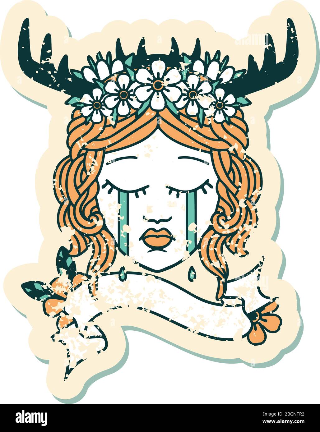 Retro Tattoo Style human druid Stock Vector Image & Art - Alamy