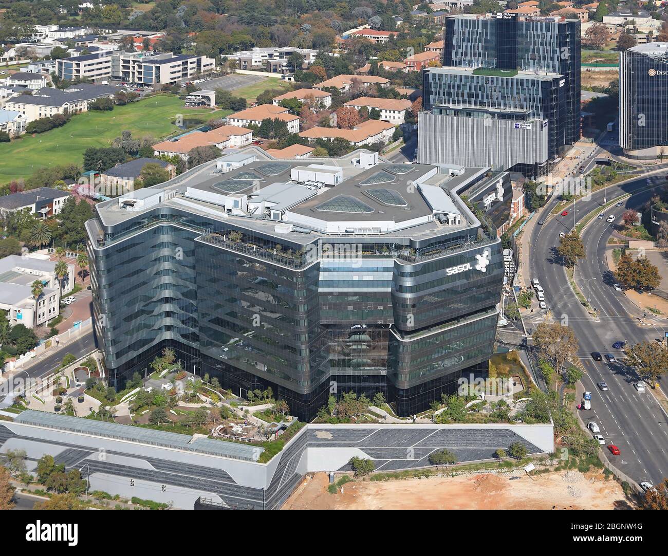 Aerial photo of Sandton CBD Stock Photo - Alamy