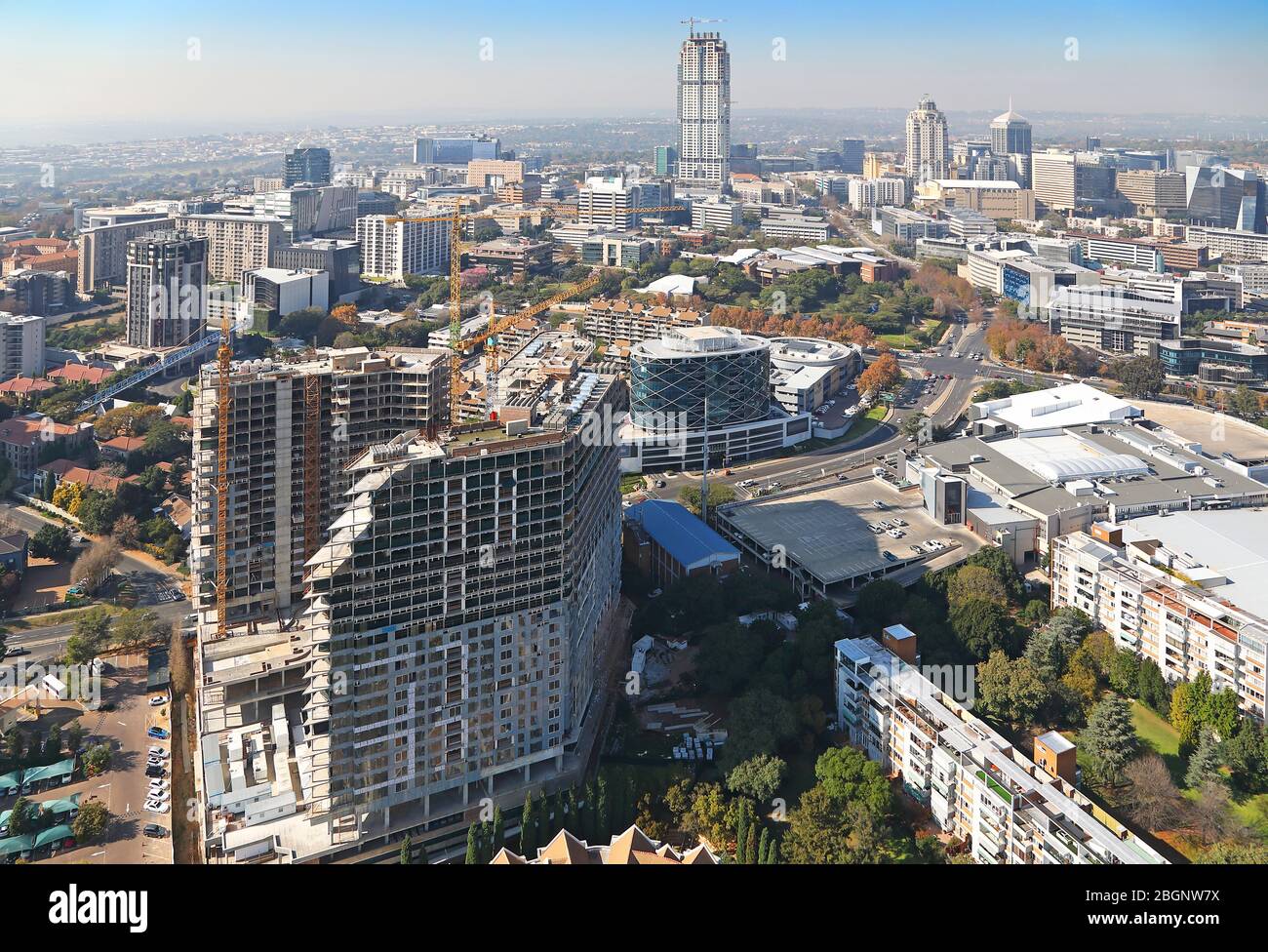 Aerial photo of Sandton CBD Stock Photo - Alamy