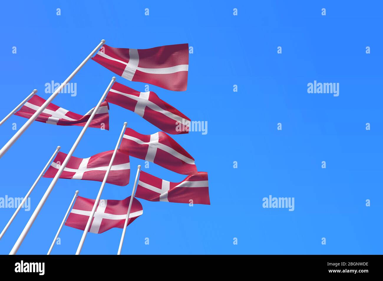 Blue sky background with denmark flag hi-res stock photography and ...