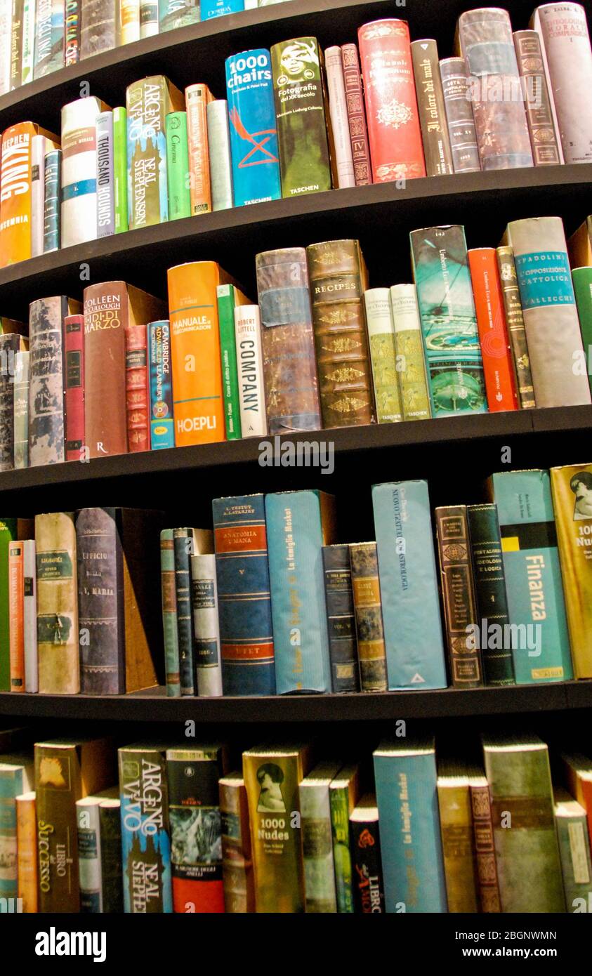 Old books in a library Stock Photo - Alamy