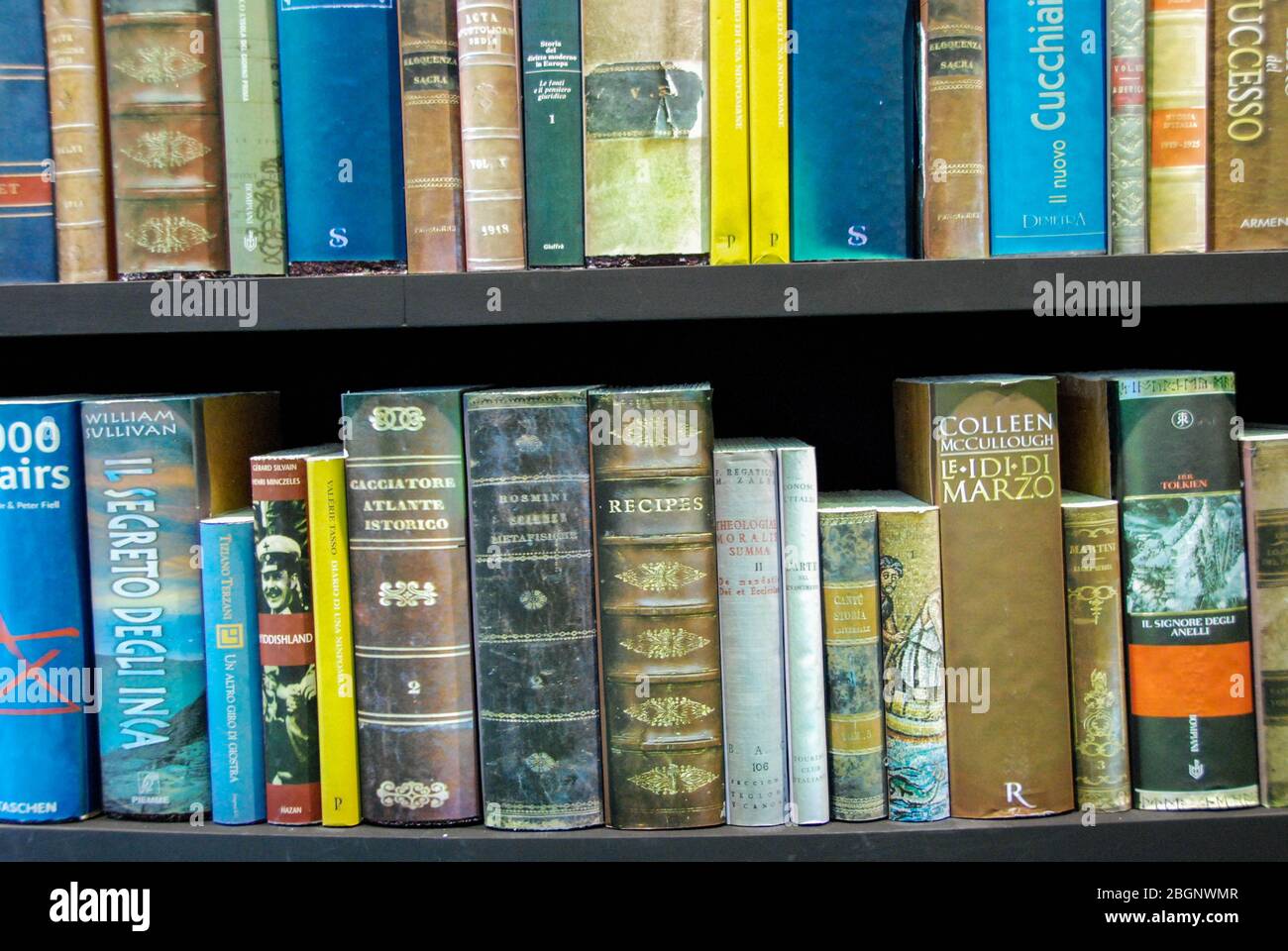 Old books in a library Stock Photo - Alamy