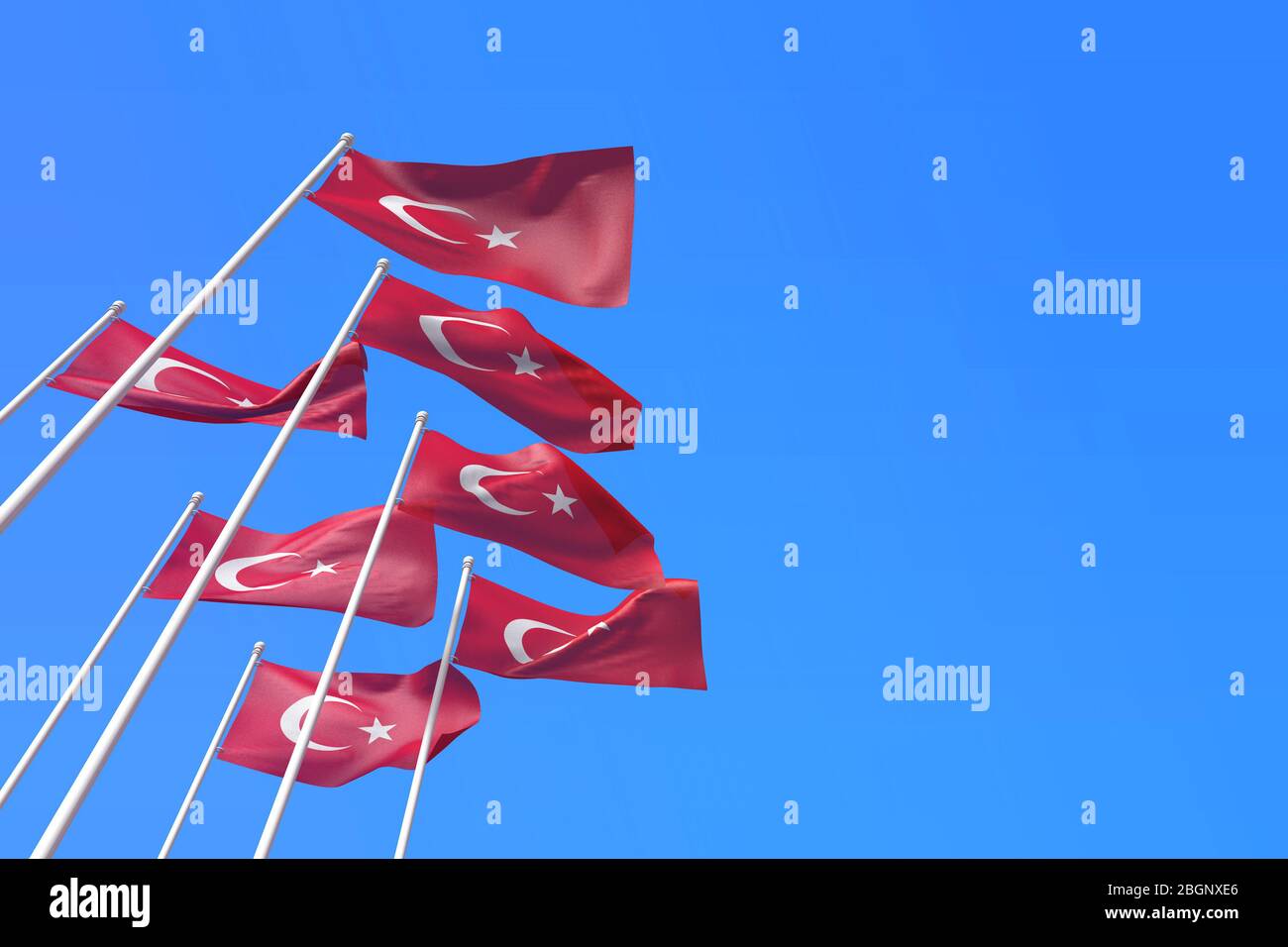 Flying turkish flags hi-res stock photography and images - Alamy