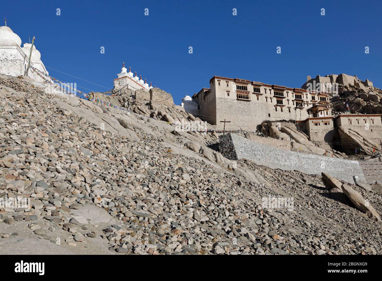 Shey Palace, Jammu and Kashmir, India. Shey used to be the capital of ...