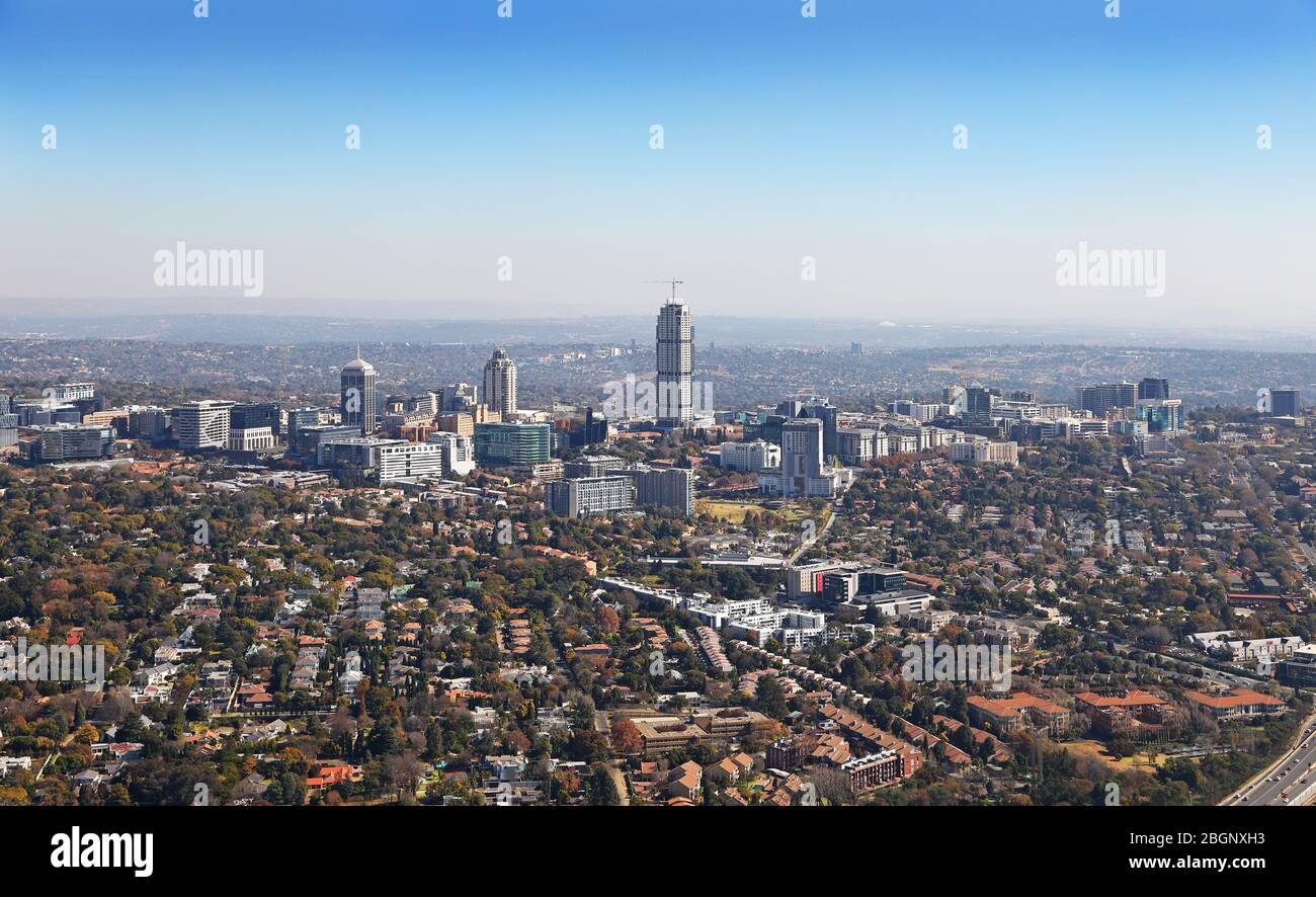 Aerial photo of Sandton CBD Stock Photo - Alamy
