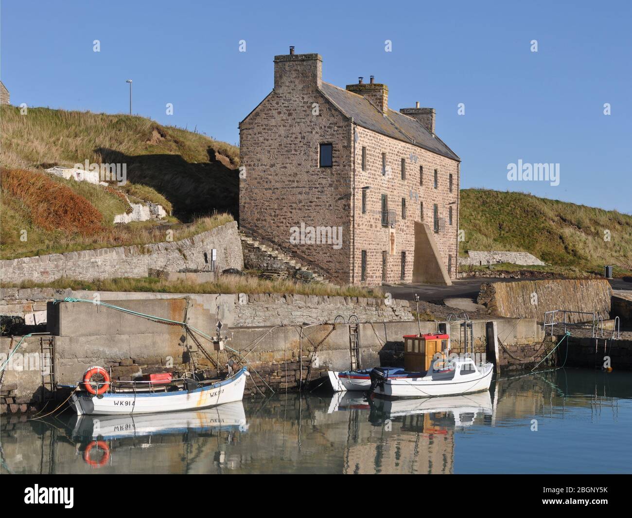 Fishing boats, Keiss harbour, Caithness, Scotland Stock Photo - Alamy