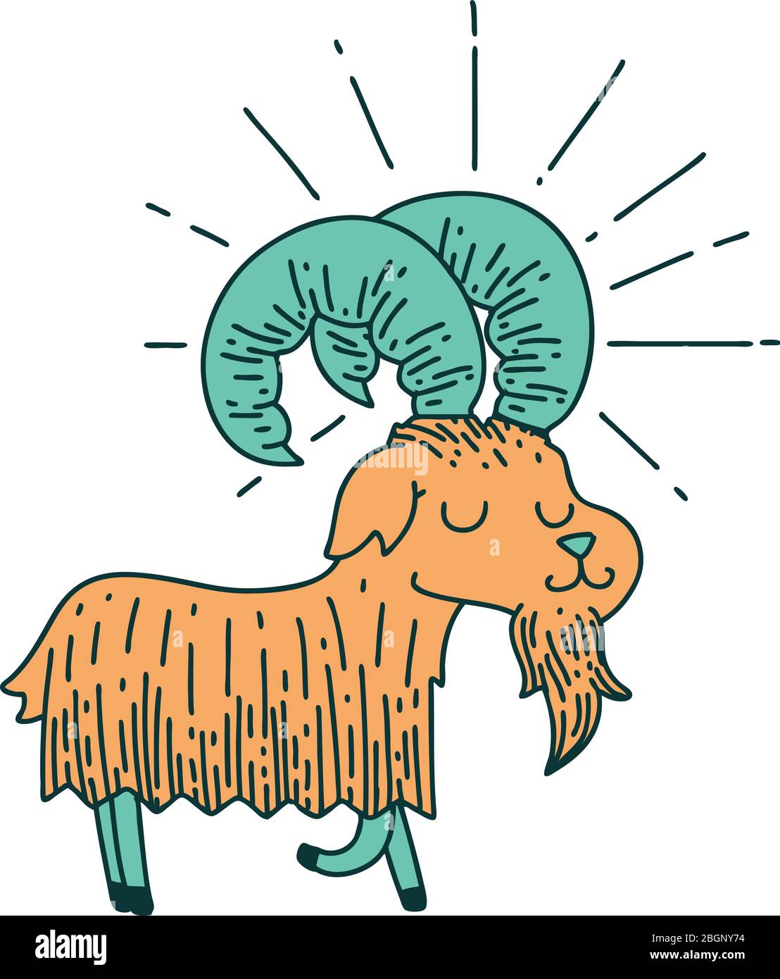 Traditional Goat Tattoo