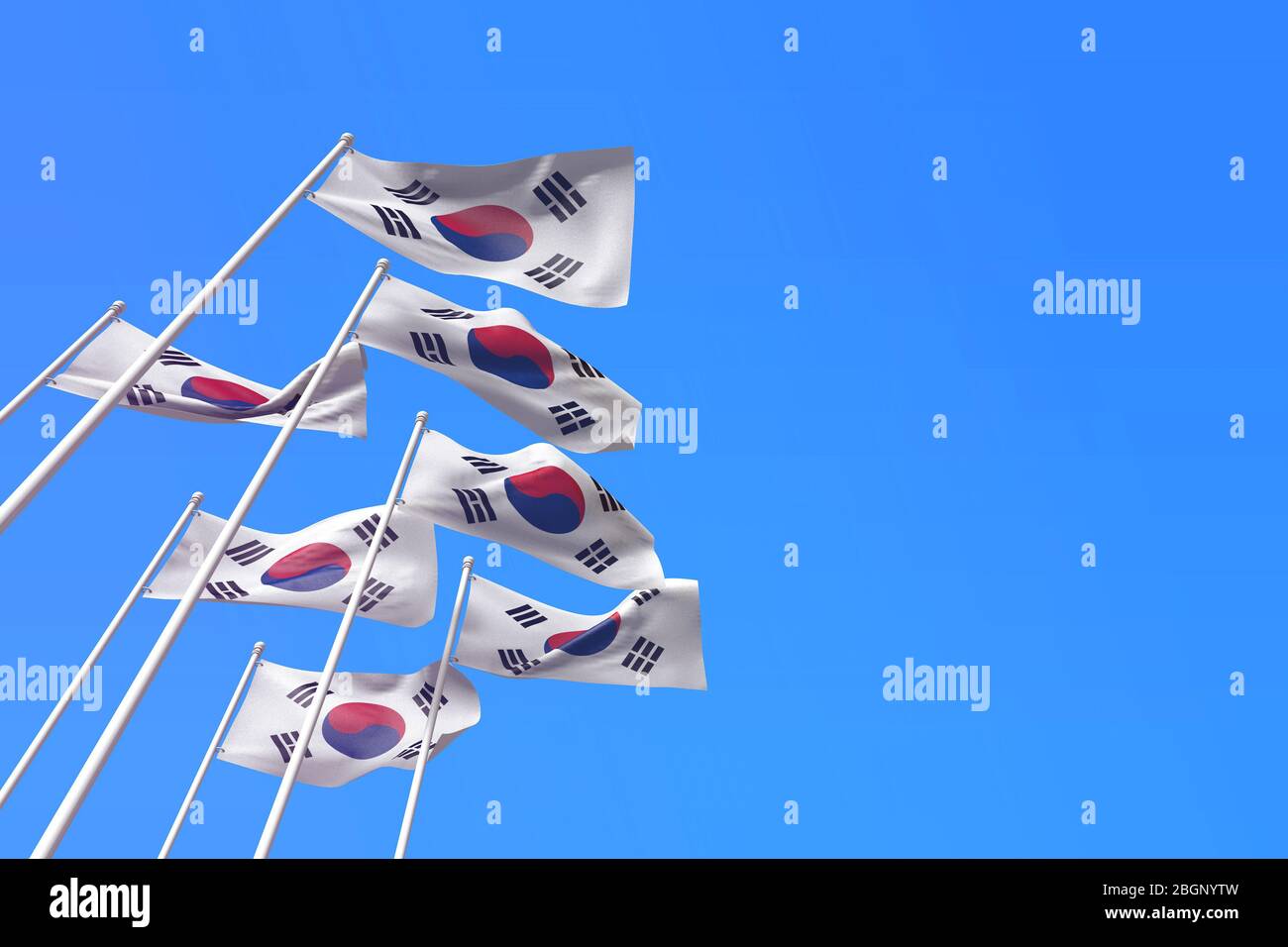 Flag south korea waving in hi-res stock photography and images - Alamy