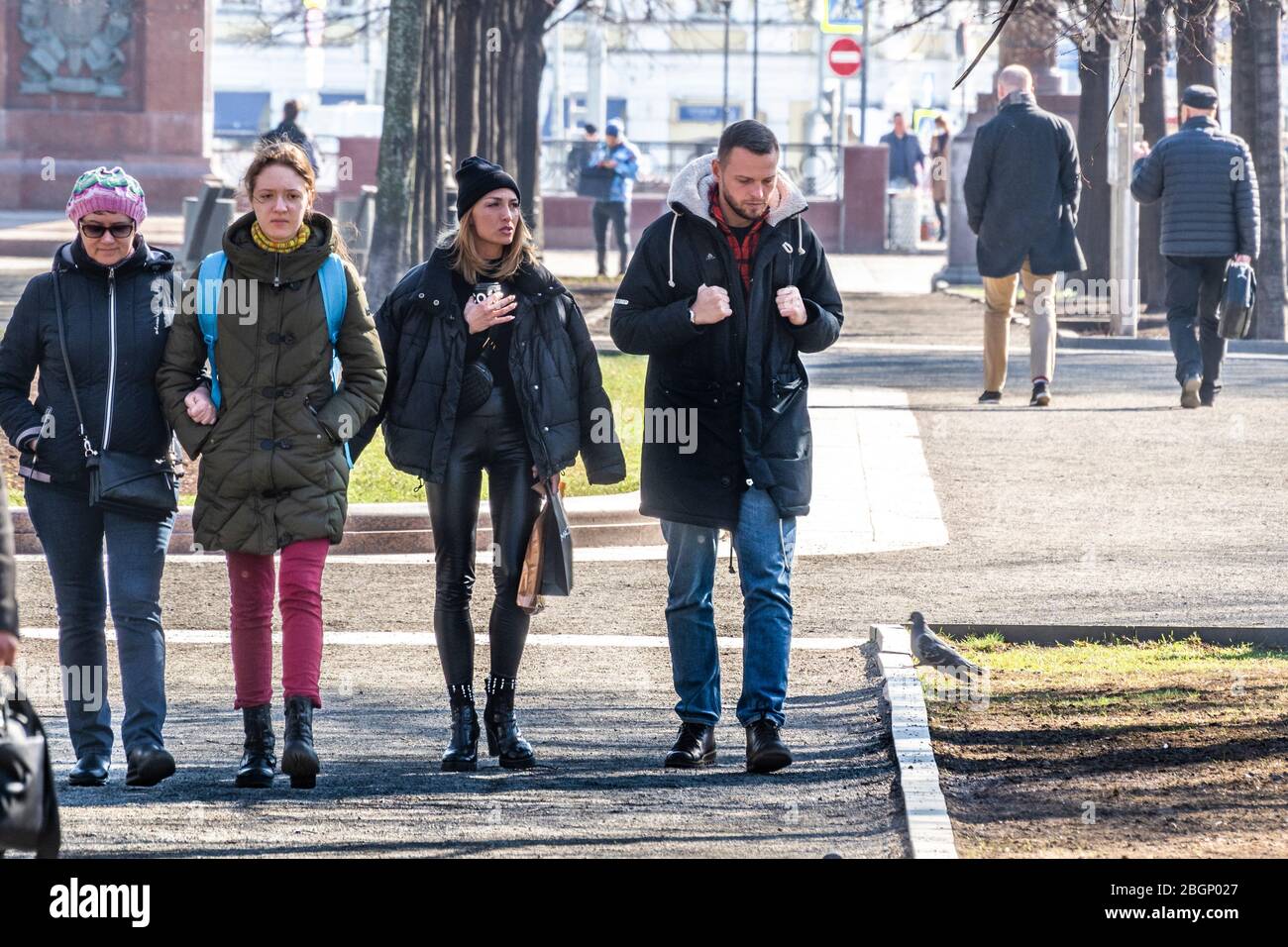People on the streets of Moscow, Russia Stock Photo - Alamy