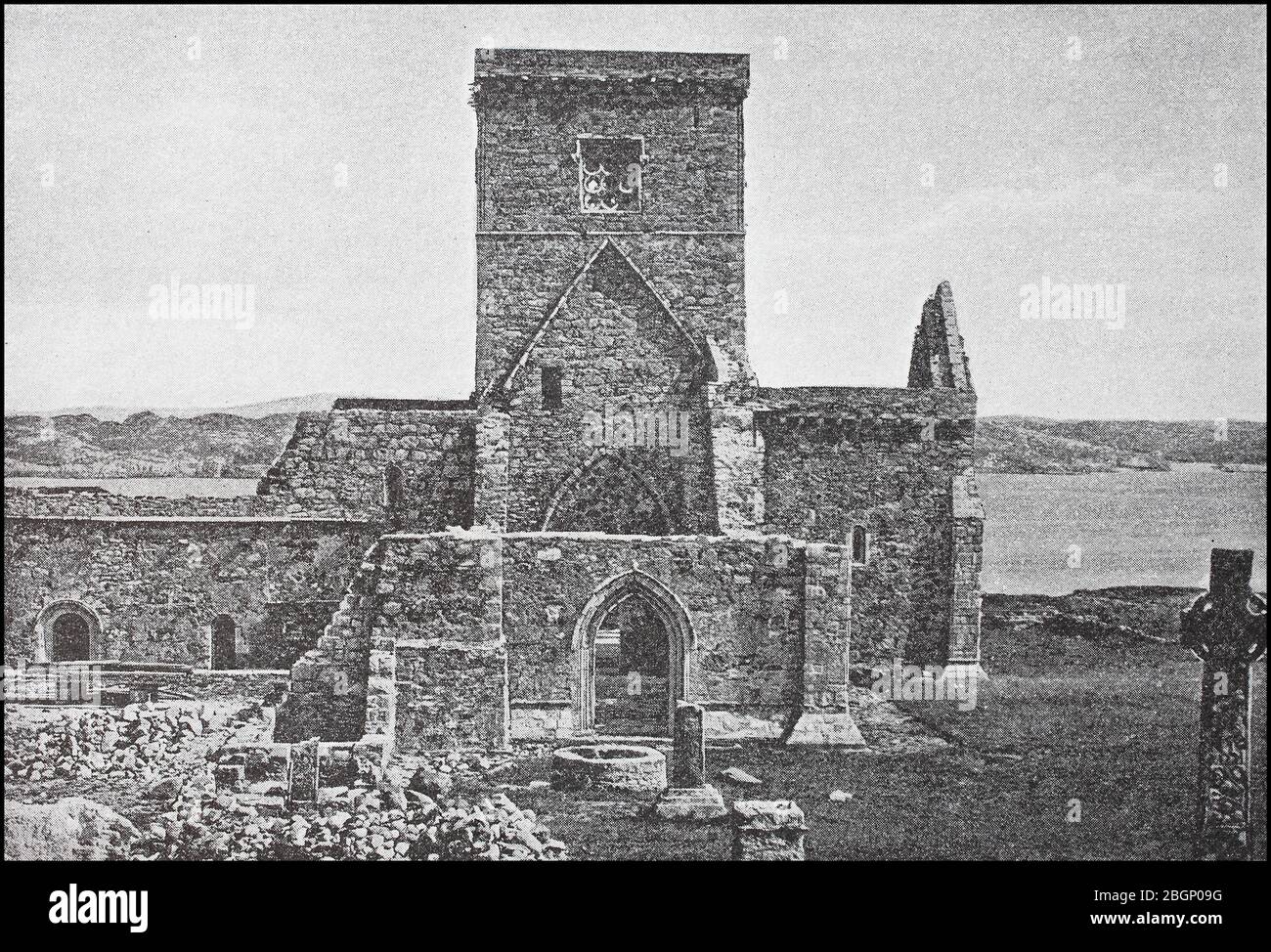 The Iona Abbey, Iona Monastery, a monastery complex on the Scottish ...