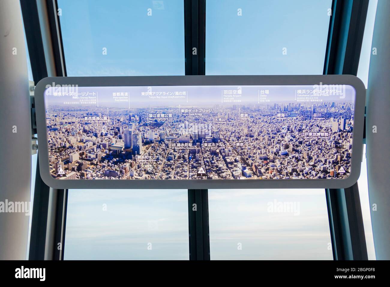 Tokyo city information on wide screen which gives many information ...