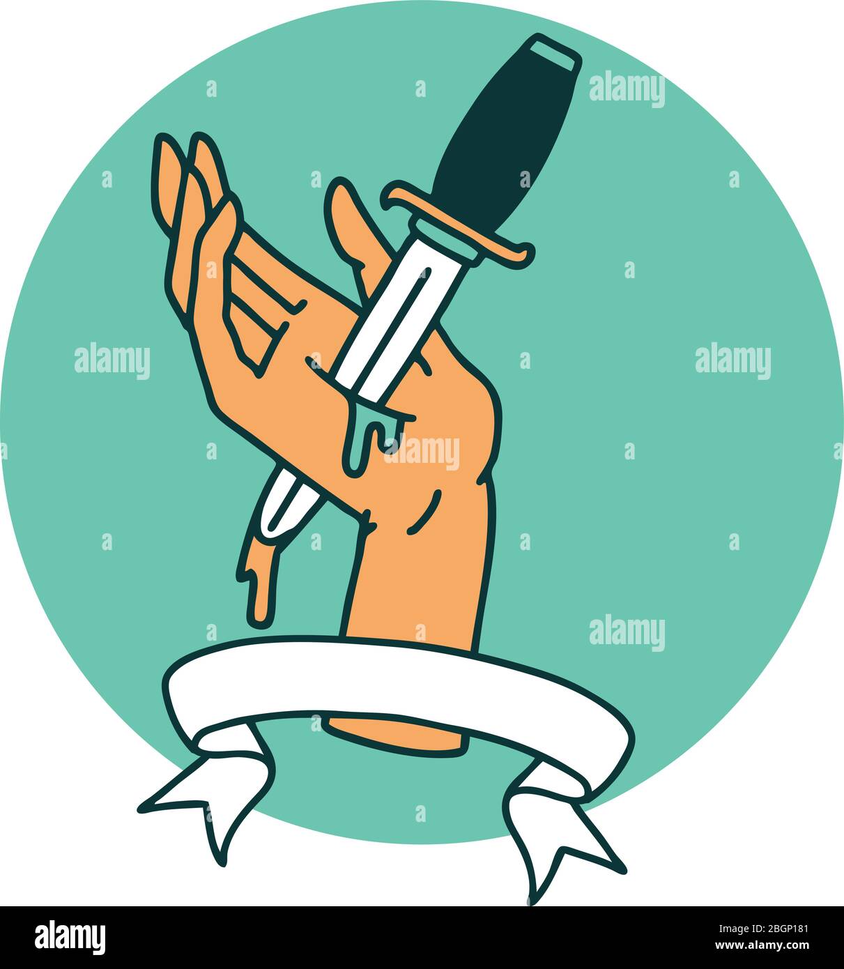 Stabbed with a knife Stock Vector Images - Alamy