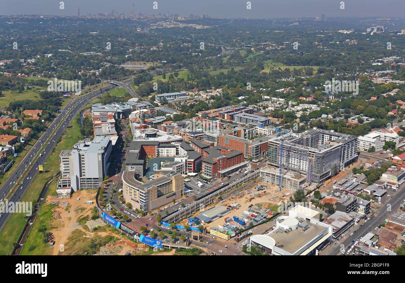 Aerial photo of Melrose Arch Stock Photo - Alamy