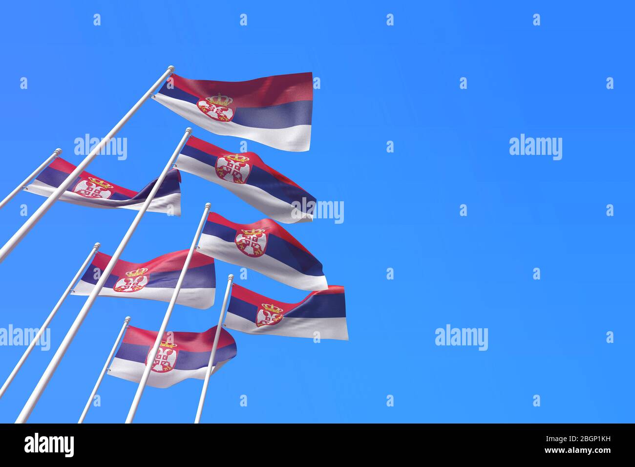 Serbian flag waving wind hi-res stock photography and images - Alamy