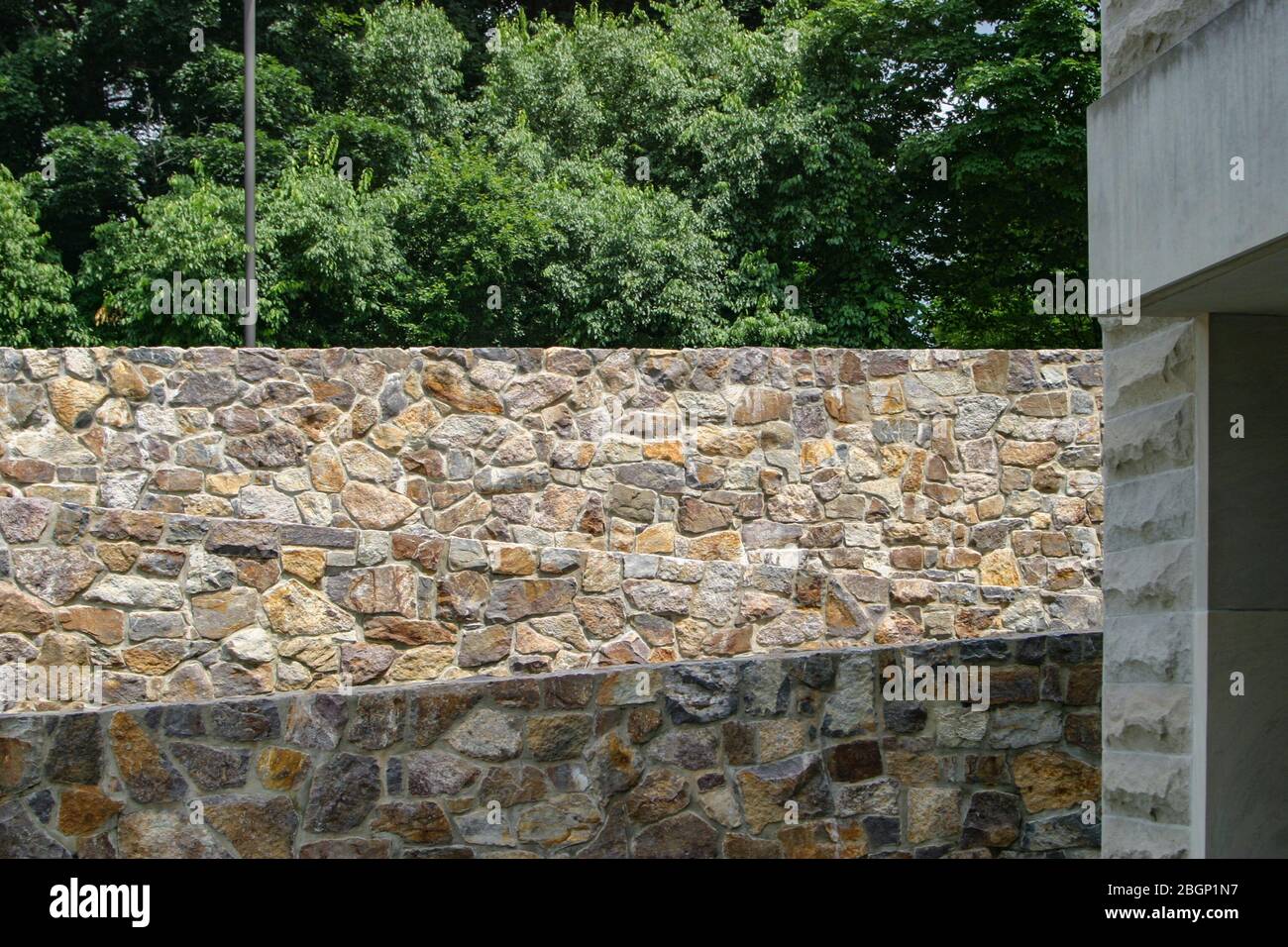 Walls of the Ramp up to Street Level Stock Photo - Alamy