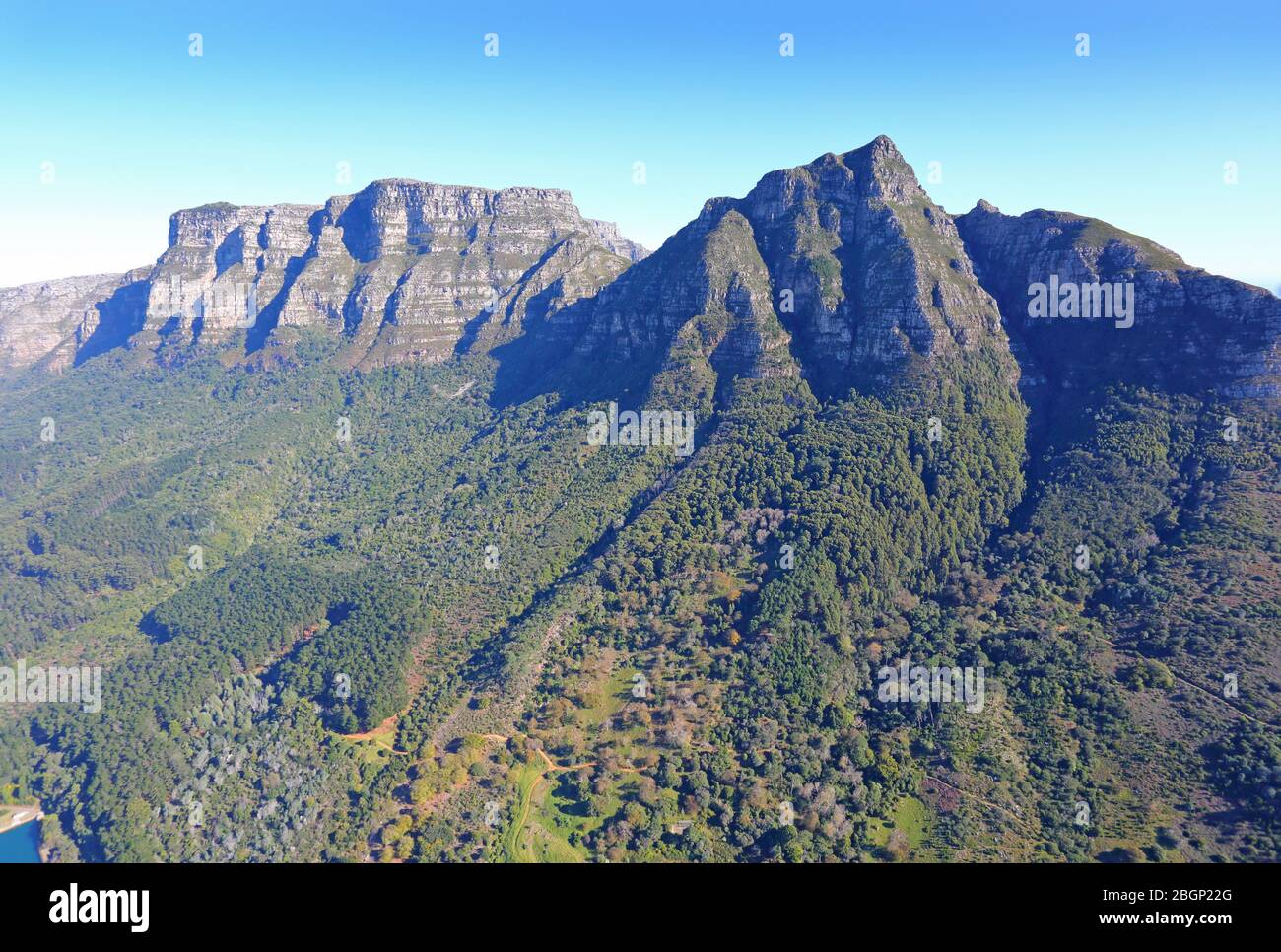 Aerial view of Table Mountain Stock Photo - Alamy