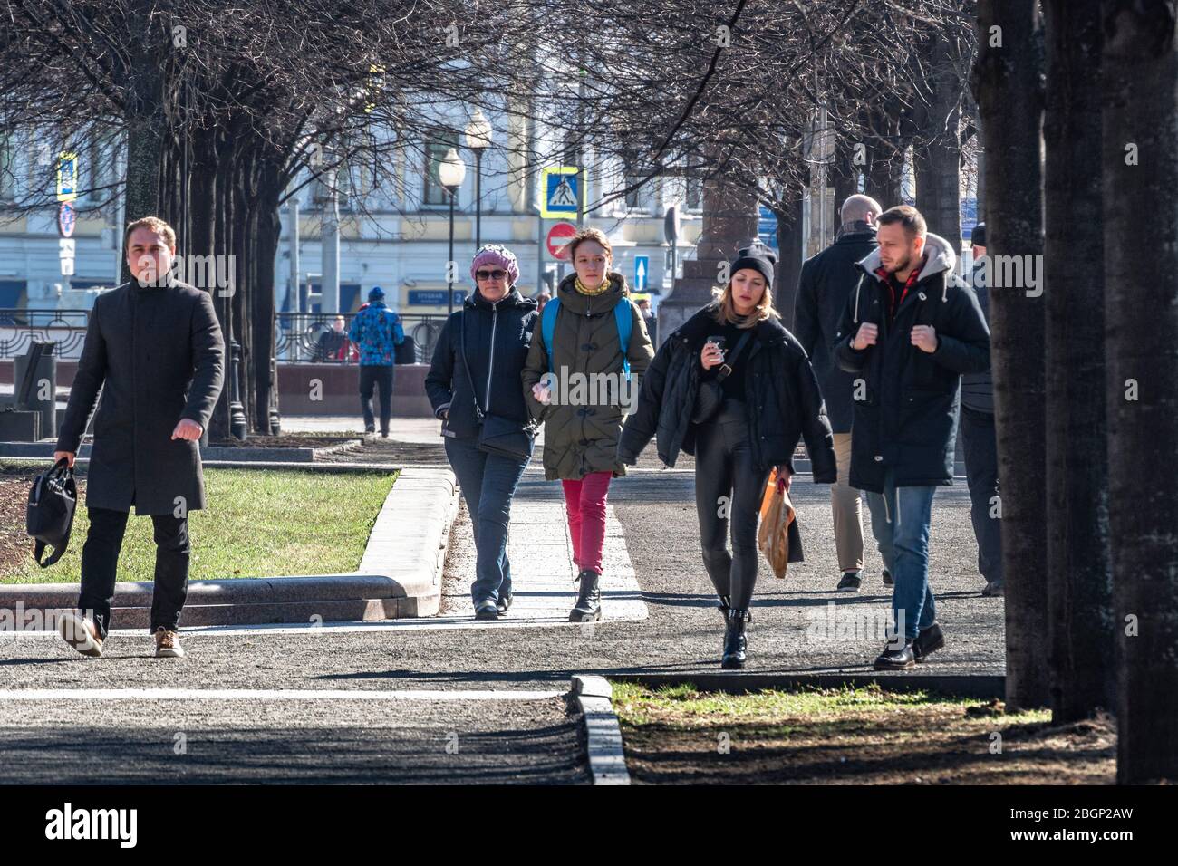 People on the streets of Moscow, Russia Stock Photo - Alamy