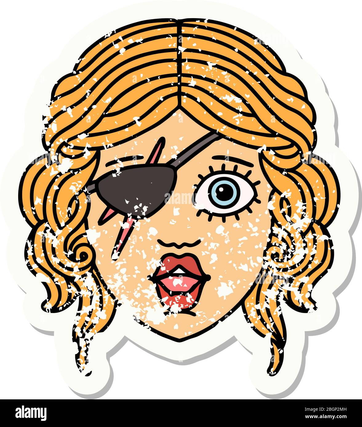 grunge sticker of a human rogue character Stock Vector Image & Art - Alamy