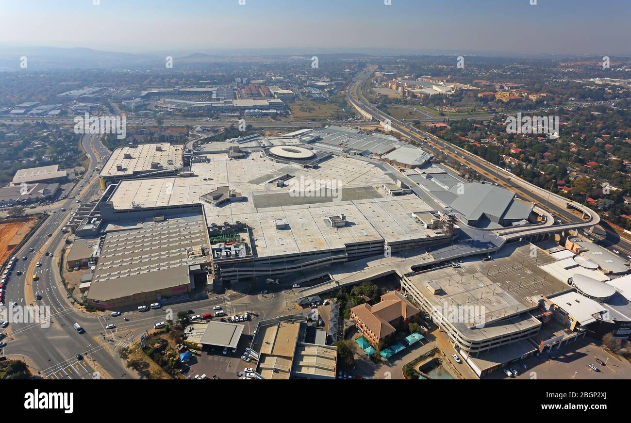 Aerial photo of Fourways Mall Stock Photo - Alamy