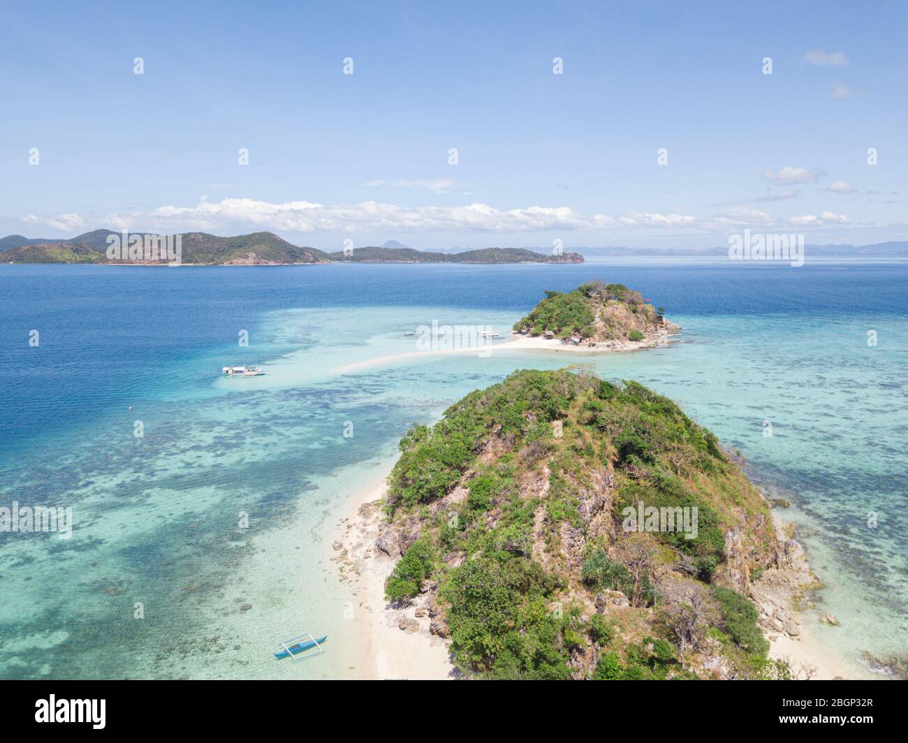 Aerial view on fantastic tropical white sand beach islands of ...