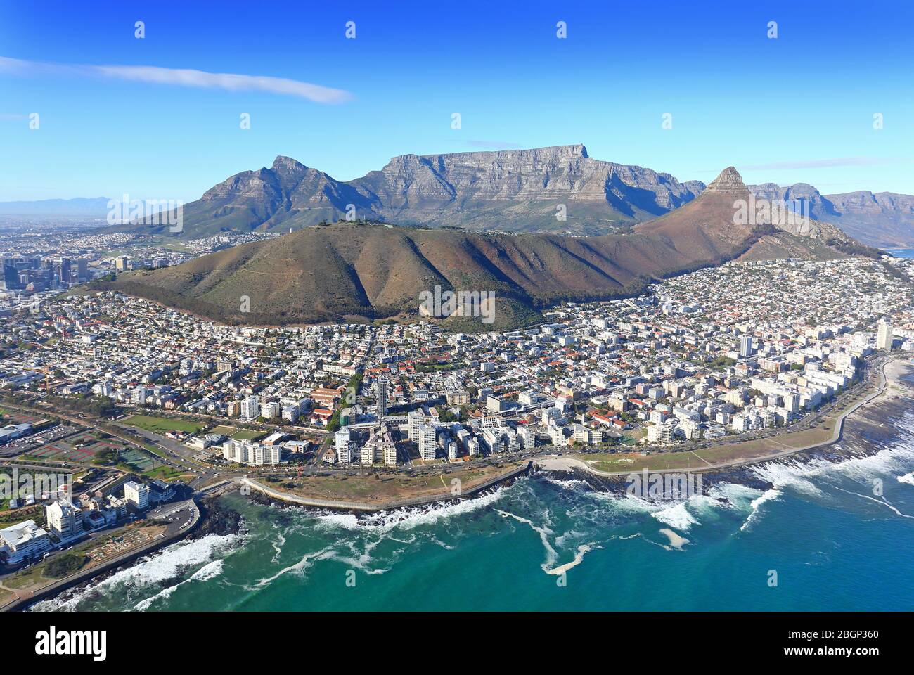Aerial photo of Cape Town Harbour and CBD Stock Photo - Alamy
